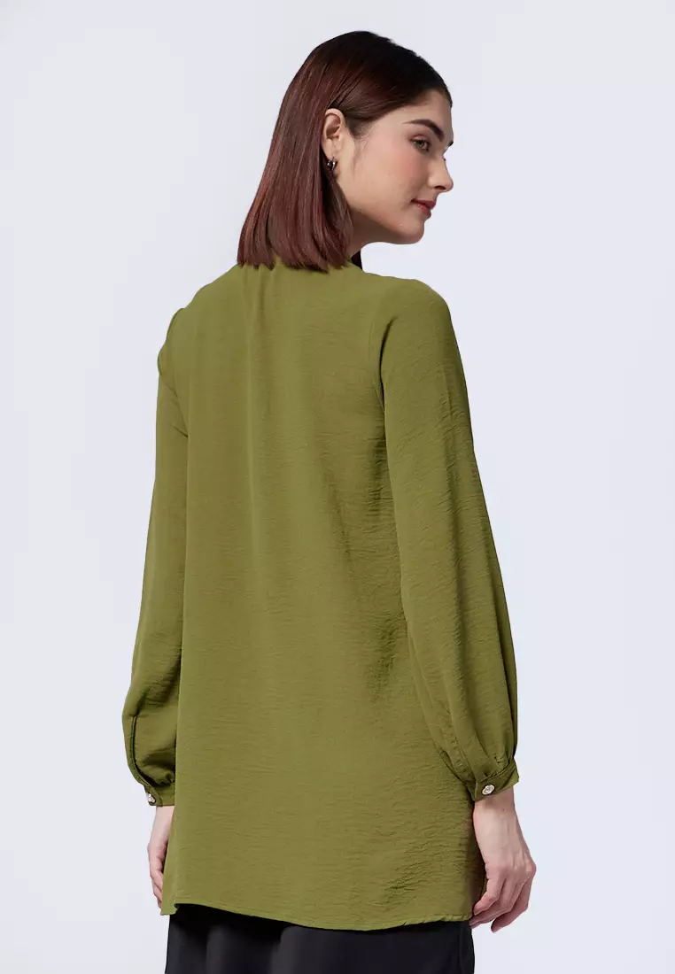 Jual Executive Puff Sleeves Loose Tunic Original 2025 | ZALORA Indonesia