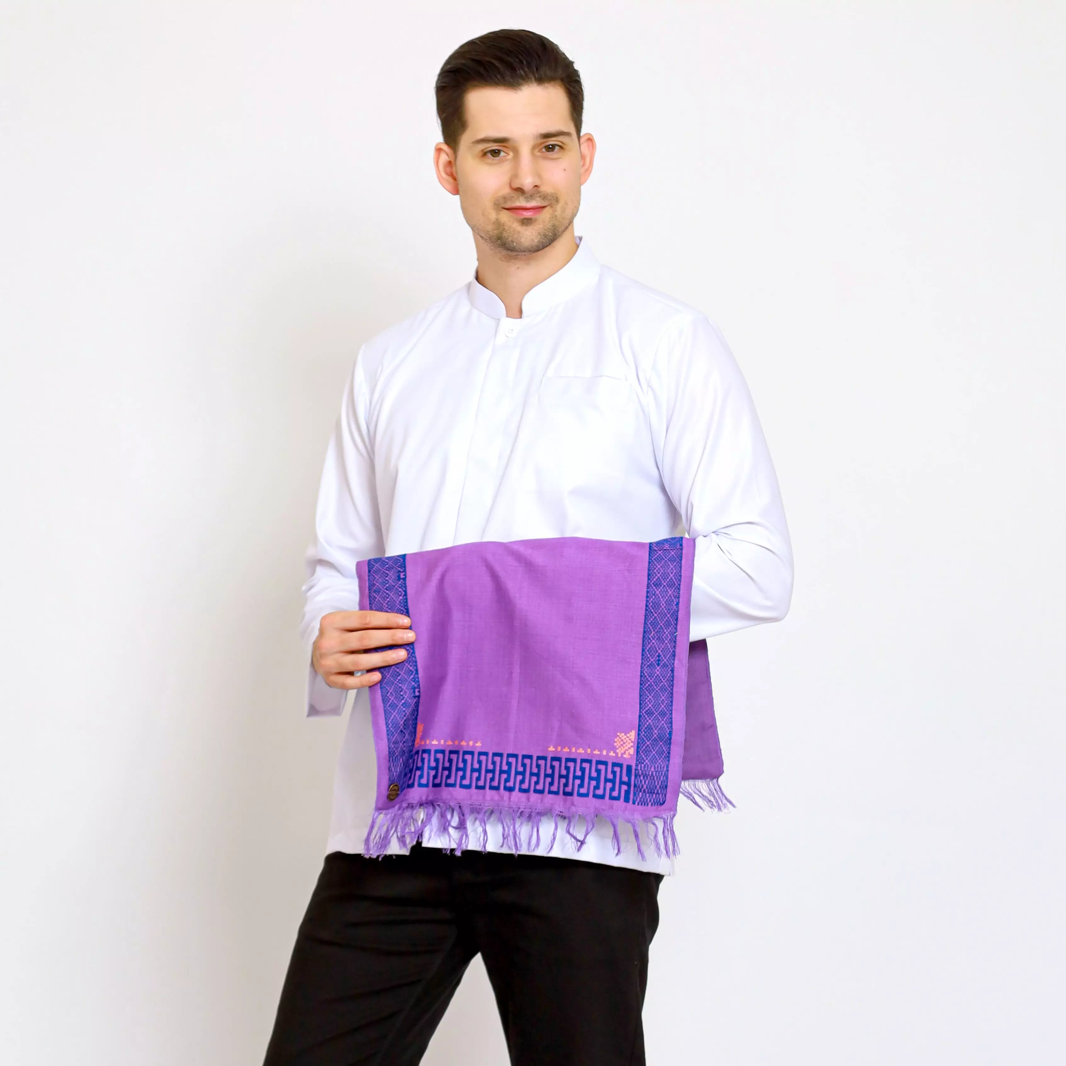 Jual Tenun eBoon Tenun eBoon Sejadah Songket Traveling Ungu Biru ...