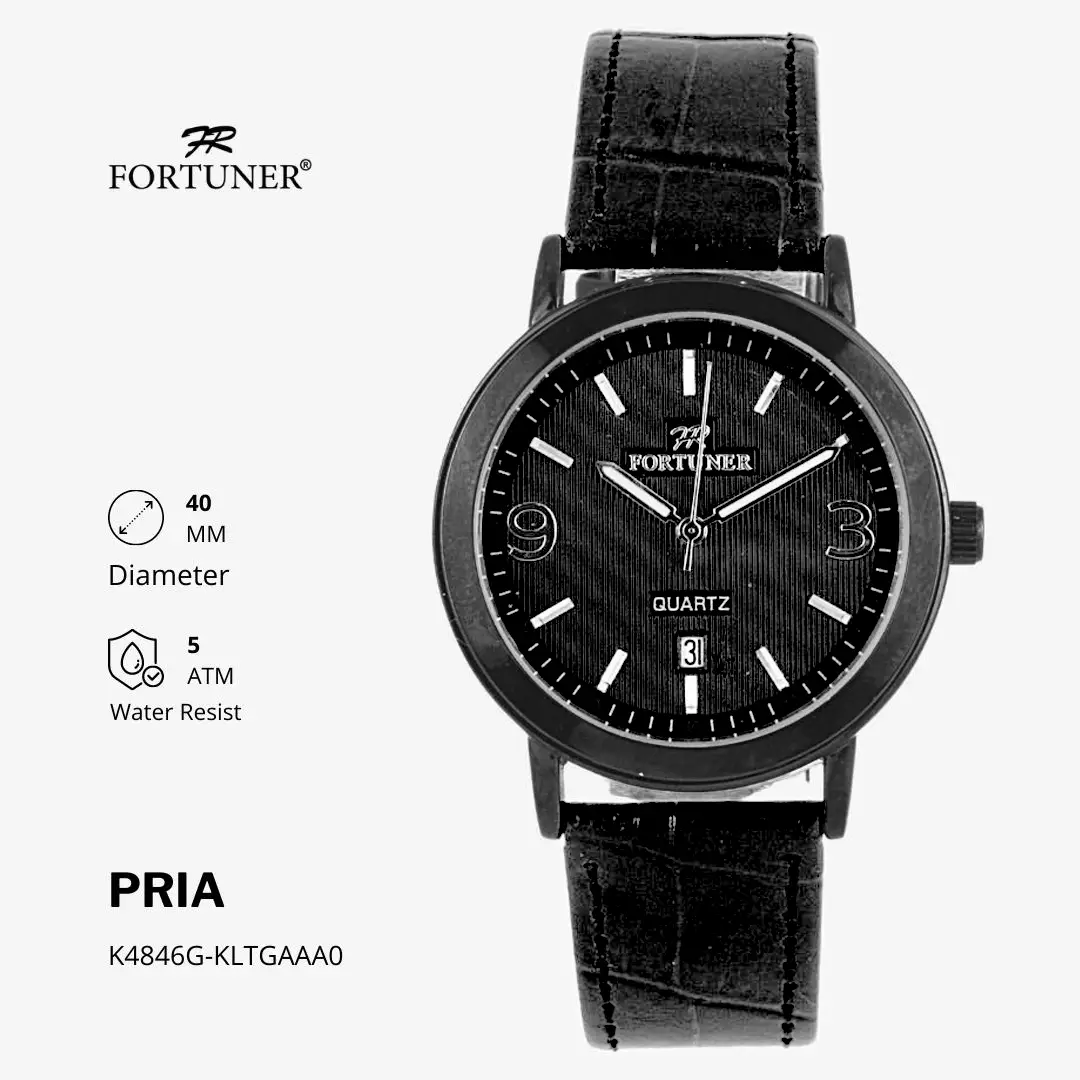 Jual Fortuner Watch Fortuner Jam Tangan Kasual Analog Pria Kulit Water ...