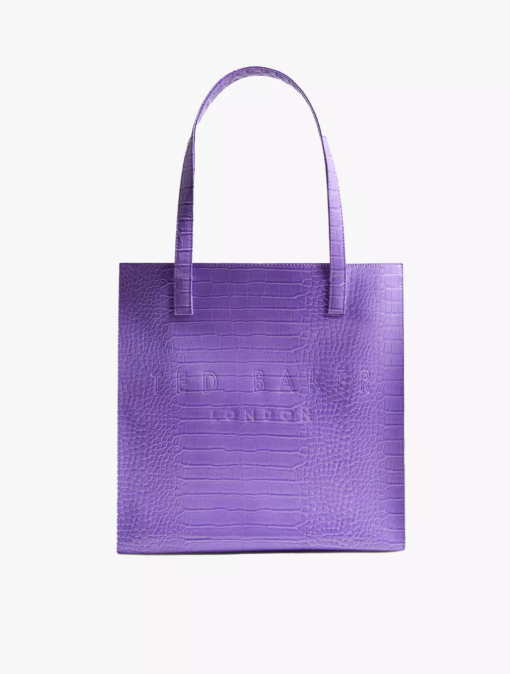 Jual Ted Baker CROCCON Croc Effect Large Icon Bag - BRIGHT PURPLE ...