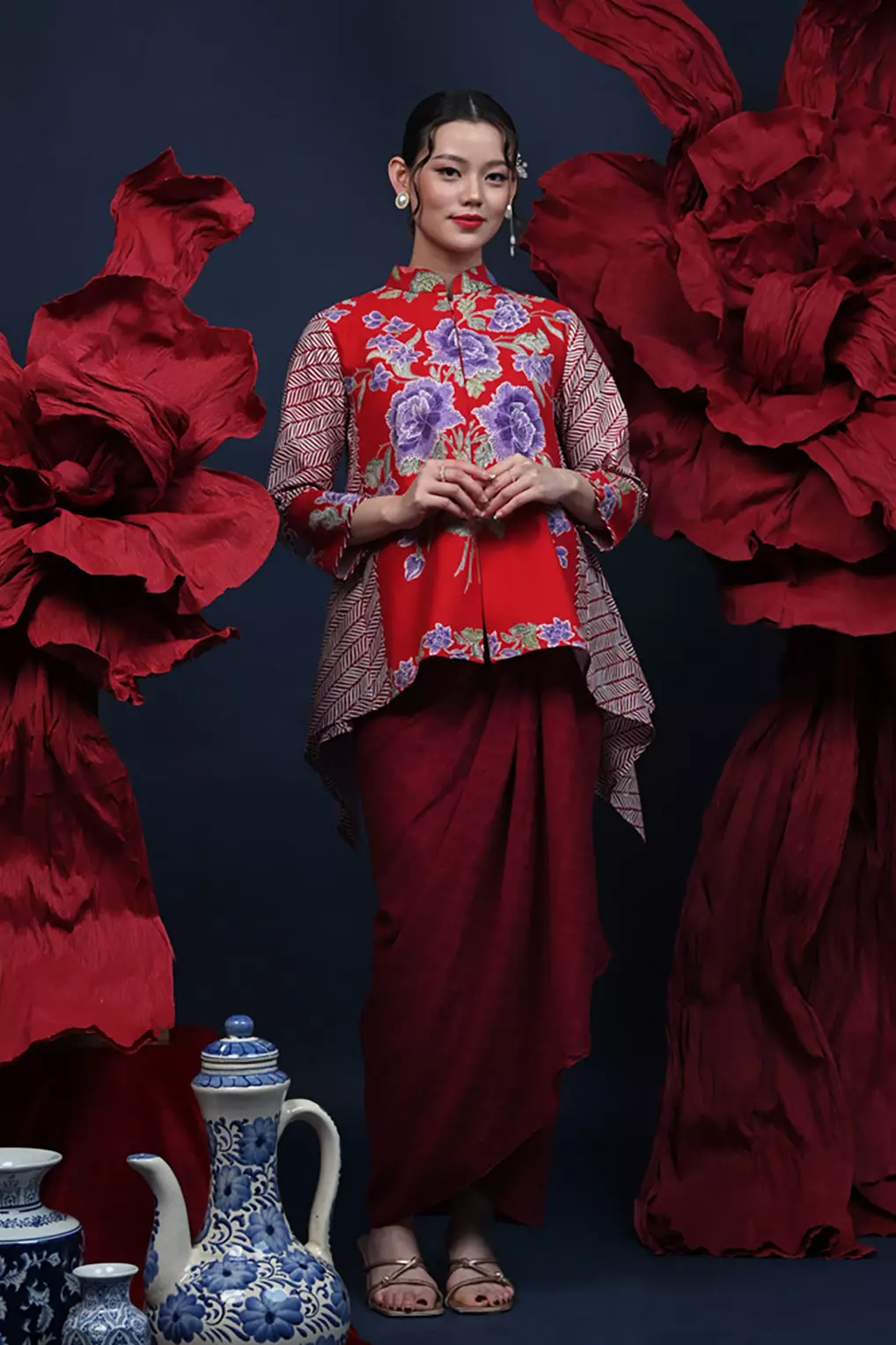 Jual Nona Rara Batik NONA RARA - Payung Encim T3624, Blouse Batik ...