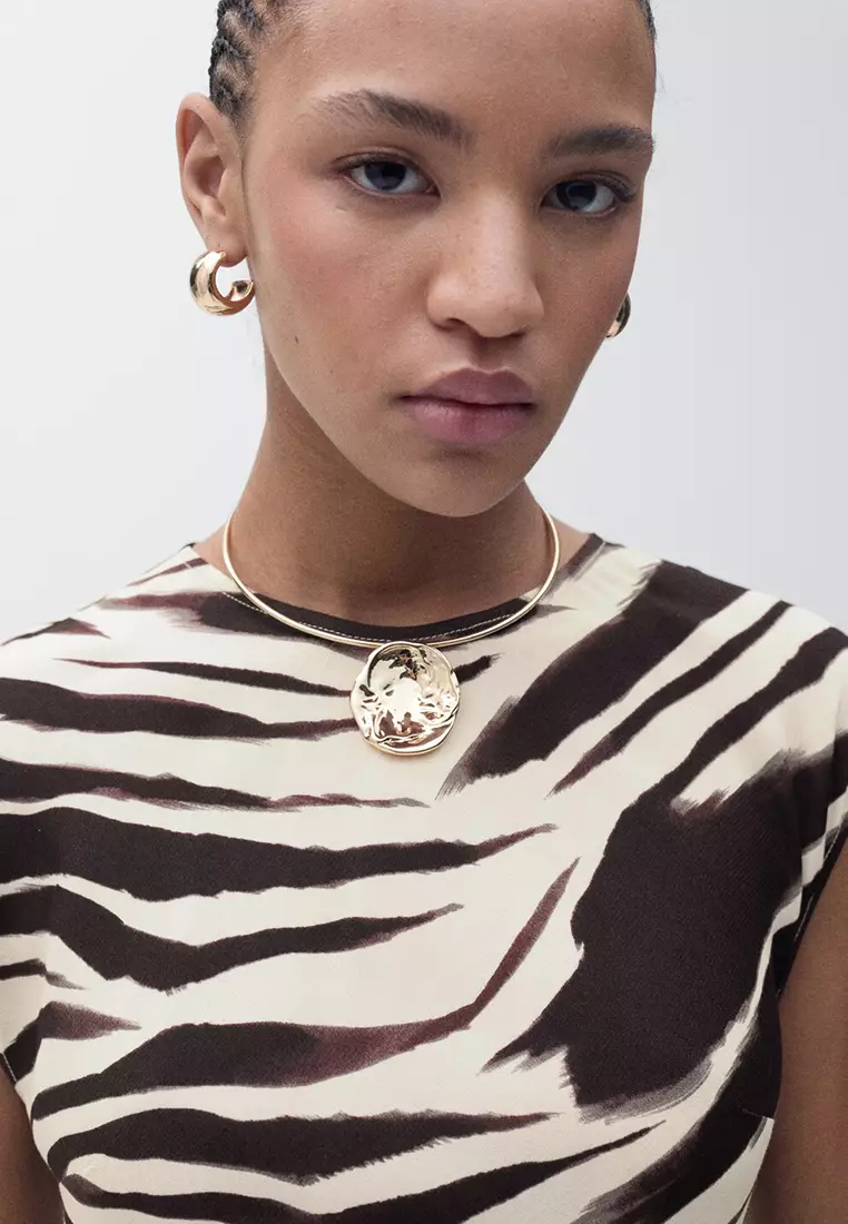 Buy Mango Zebra Print Midi Dress 2026 Online | ZALORA Philippines