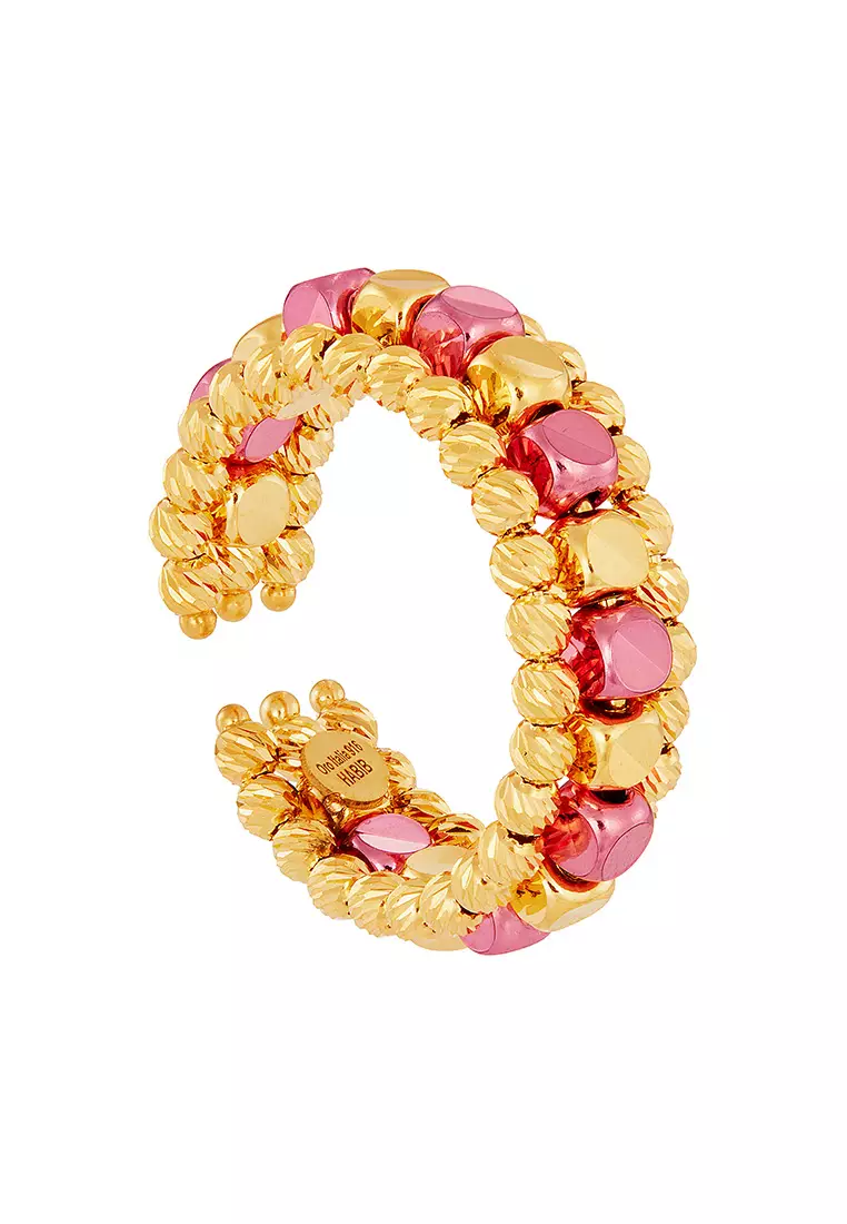Buy HABIB HABIB CLARA | Oro Italia 916 Yellow Gold Ring GR58520425(PINK ...