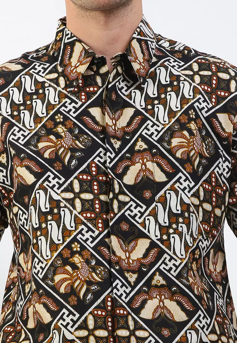 Jual ARJUNA WEDA Hem Batik Body Fit Banji Kupu Original 2026 | ZALORA ...