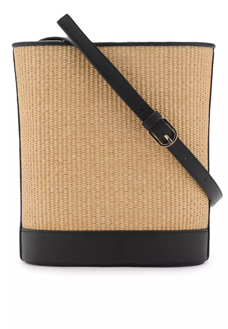 Buy Mango Medium Raffia-Effect Bucket Bag 2026 Online | ZALORA Philippines