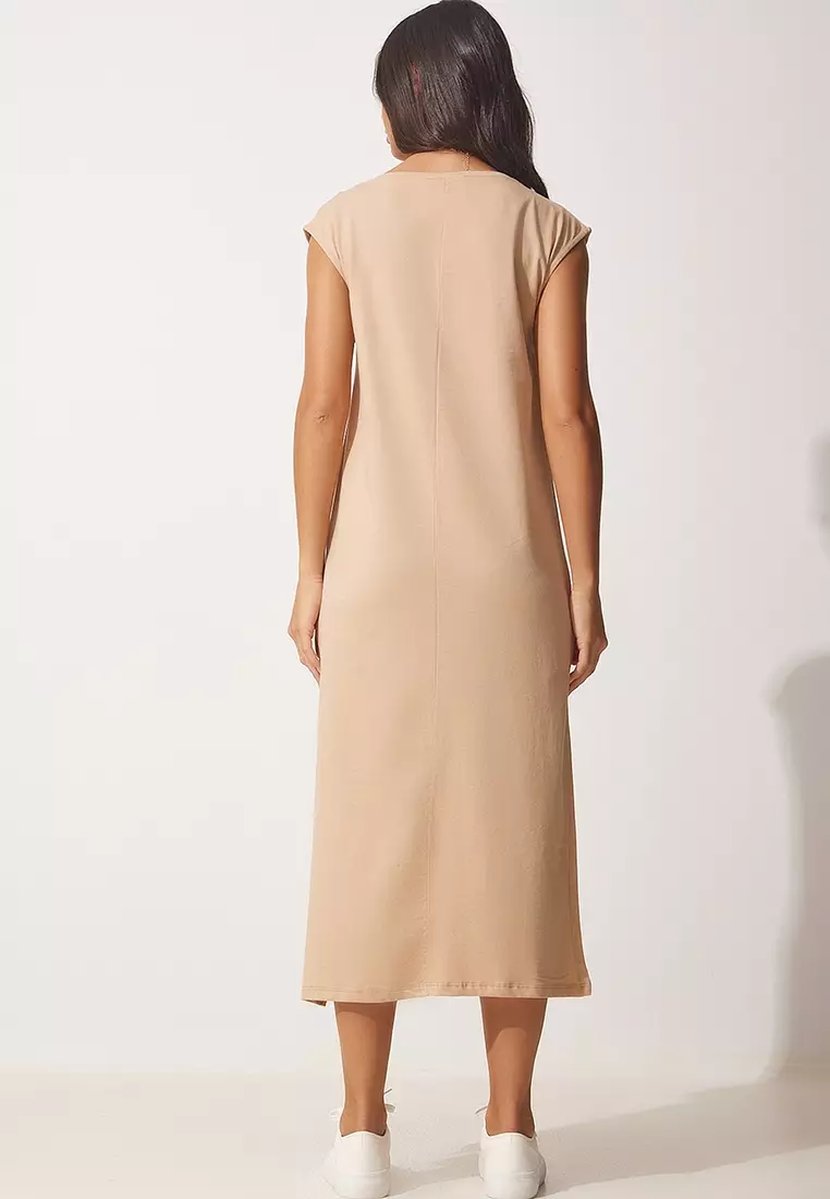Jual Happiness Istanbul Basic Midi Dress Original 2025 | ZALORA Indonesia