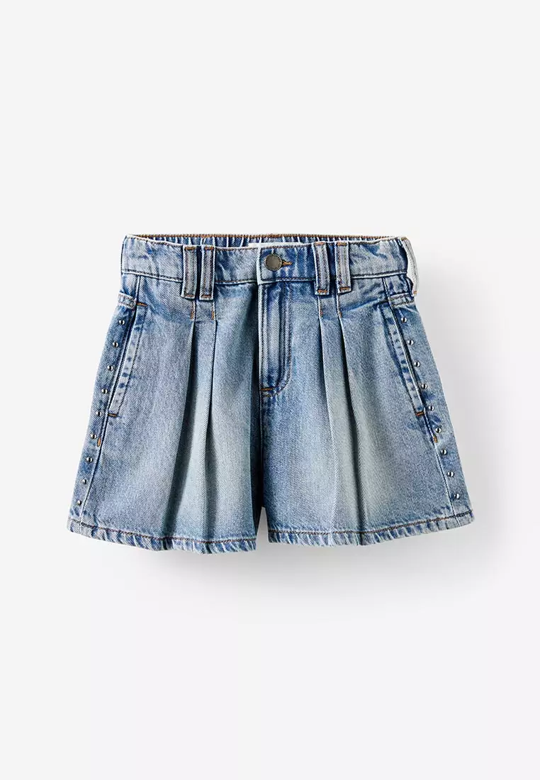 Buy Cotton On Kids Sarai Pleat Front Denim Short Online | ZALORA Malaysia