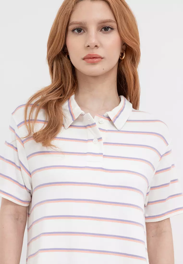 Buy Aeropostale Ladies Stipe Boxy Polo Shirt 2026 Online | ZALORA ...