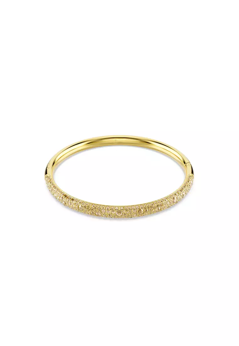 Buy Swarovski Sublima bangle, Snow pavé, White, Gold-tone plated Online ...