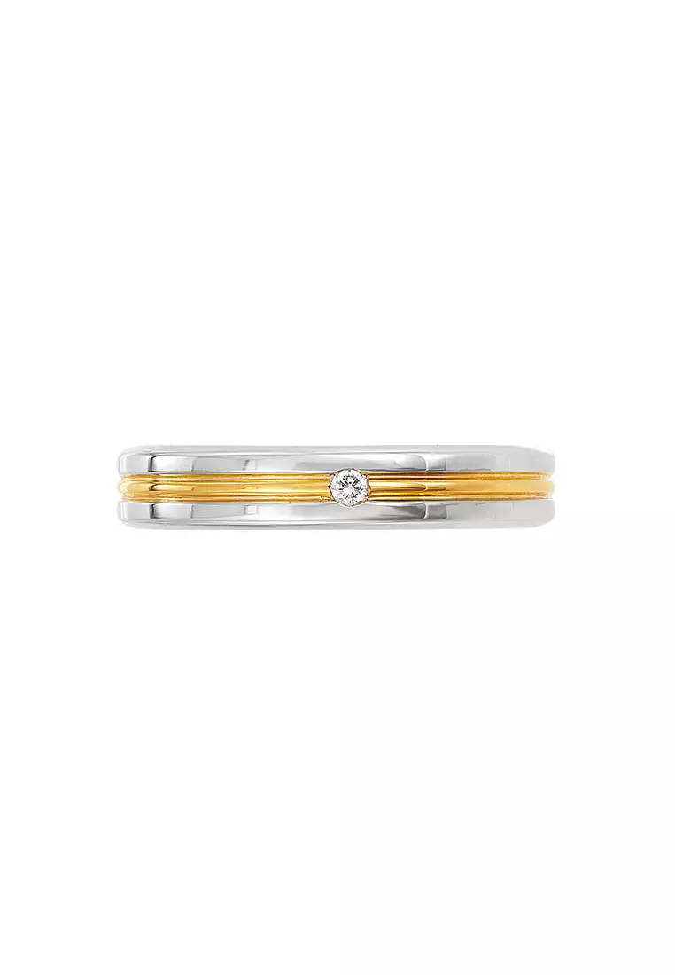 Buy HABIB HABIB Diamond Men's Ring in 925 Diamond Ring A0407(PLD) 2024 ...