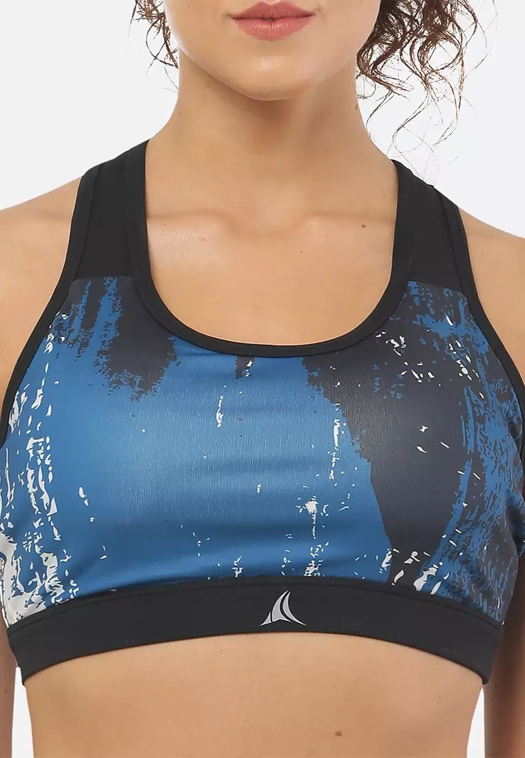 Buy Fitleasure Blue Padded Workout/Training Sports Bra 2025 Online | ZALORA