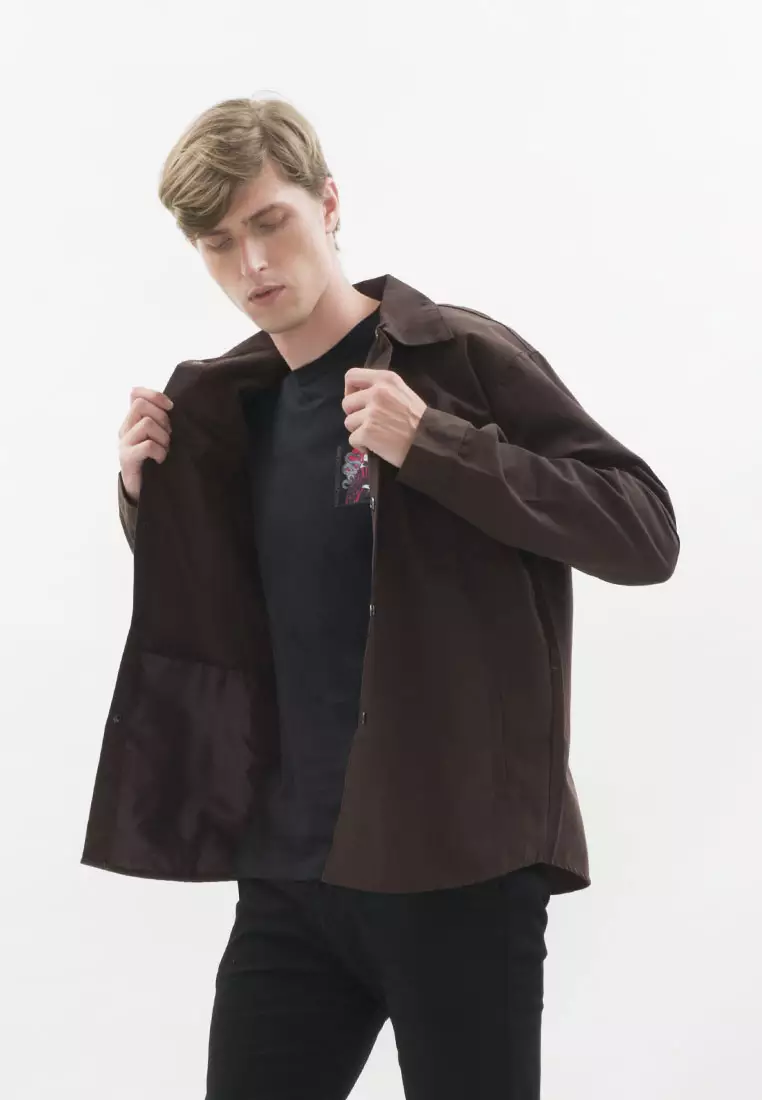 Jual House of Cuff Jaket parka outer jaket pria semi parka warna coklat ...