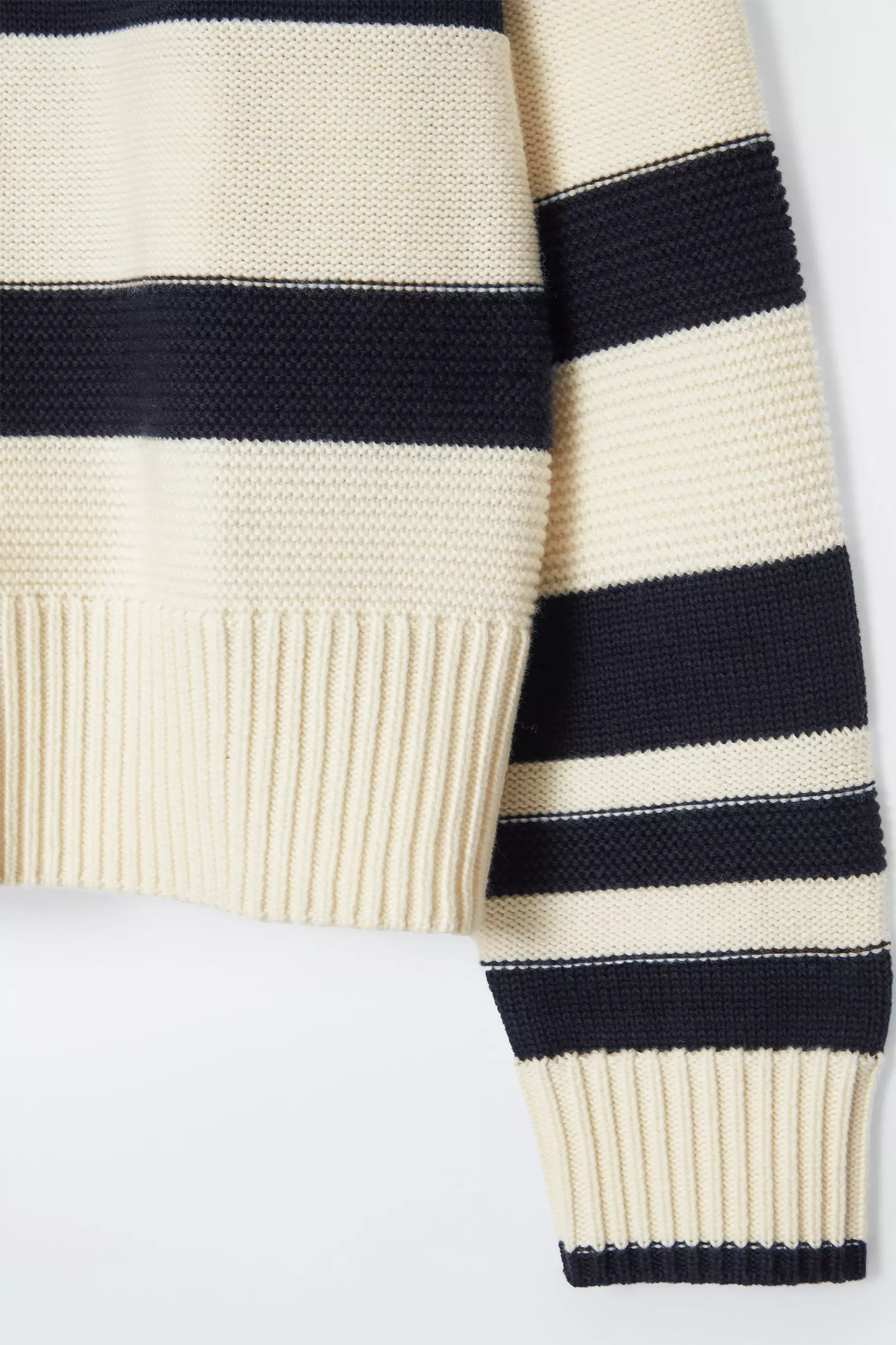 Buy COS Striped Wool Polo Jumper 2025 Online | ZALORA