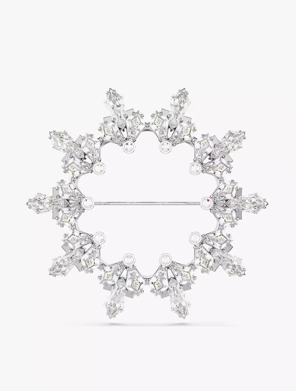 Jual Swarovski Idyllia Brooch, Mixed Cuts, Snowflake, White, Rhodium ...