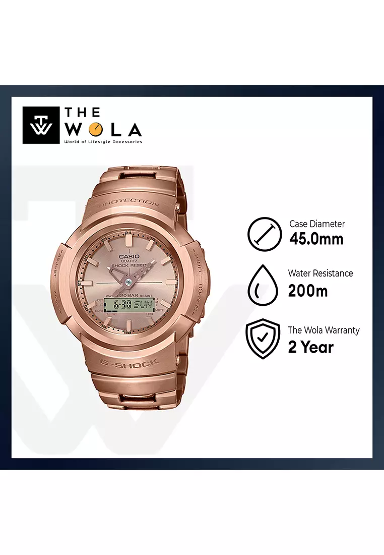 Buy G-Shock Men's Analog-Digital Watch AWM-500GD-4A Rose Gold Stainless ...